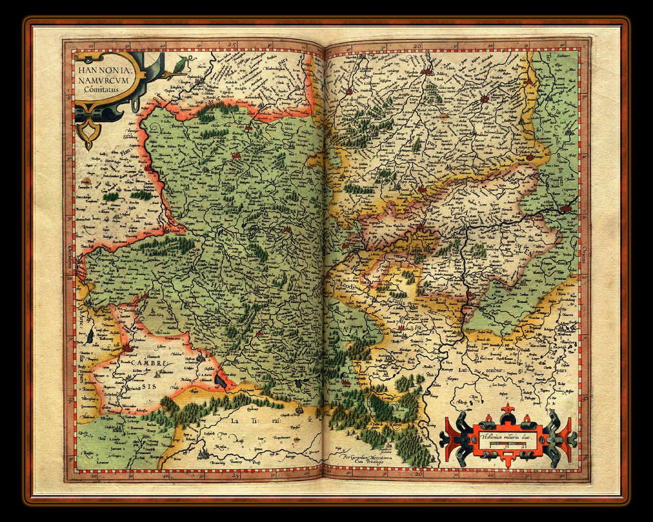 Map Wallpaper - Illuminated Manuscript Atlas of Maps for Desktop ...