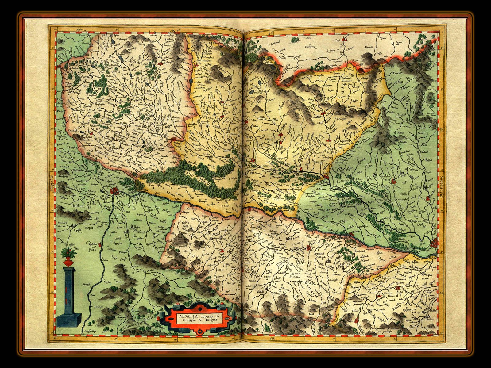 Map Wallpaper - Illuminated Manuscript Atlas of Maps for Desktop ...